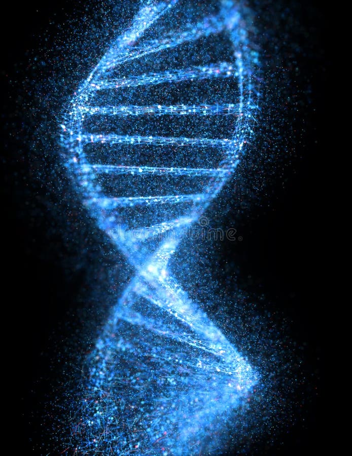 Colorful DNA Molecule Structure Genetic Code Stock Illustration ...