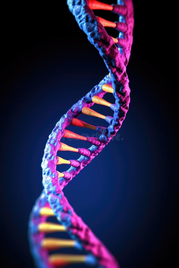 A colorful dna strand stock illustration. Illustration of pattern ...