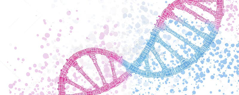 Colorful DNA Structure with Abstract Background Stock Image - Image of ...