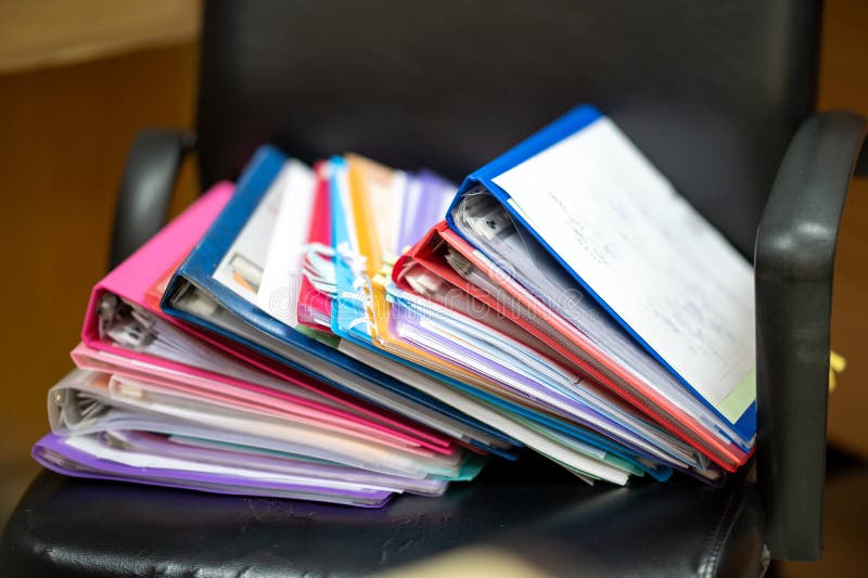 Colorful document files stock image. Image of organization - 186249095