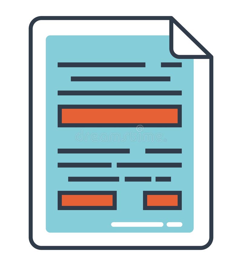 Colorful document template stock vector. Illustration of paper - 80947606