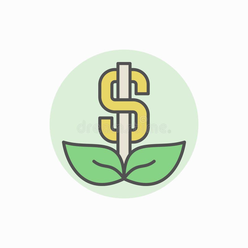 Colorful dollar icon stock vector. Illustration of creative - 91530302