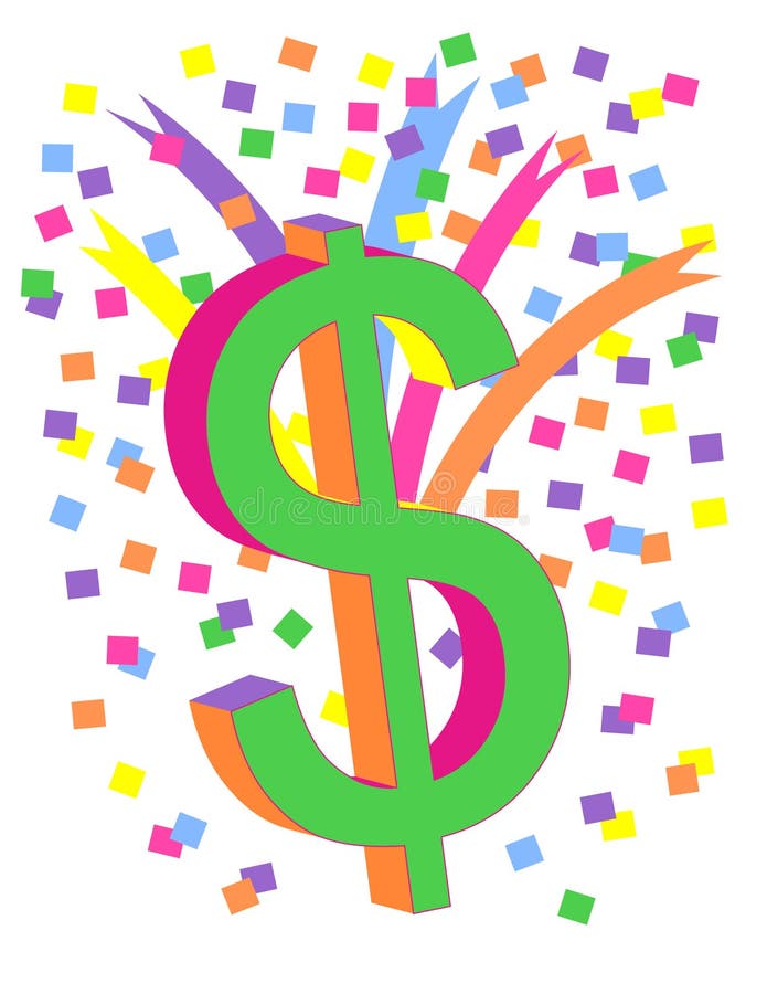 Colorful Dollar Sign stock vector. Illustration of orange - 6451974