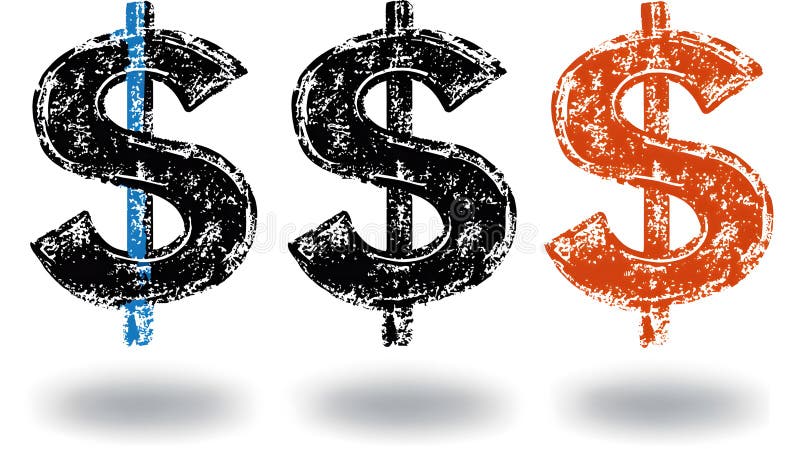 Colorful Dollar Signs Symbolizing Wealth. Stock Photo - Image of ...