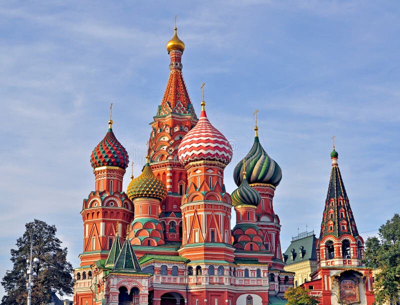 Colorful Domes of Moscow Churches Stock Image - Image of russia ...