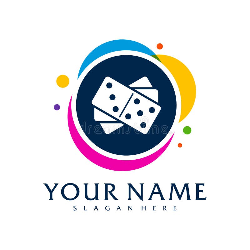 Colorful Domino Logo Vector Template, Creative Domino Logo Design ...