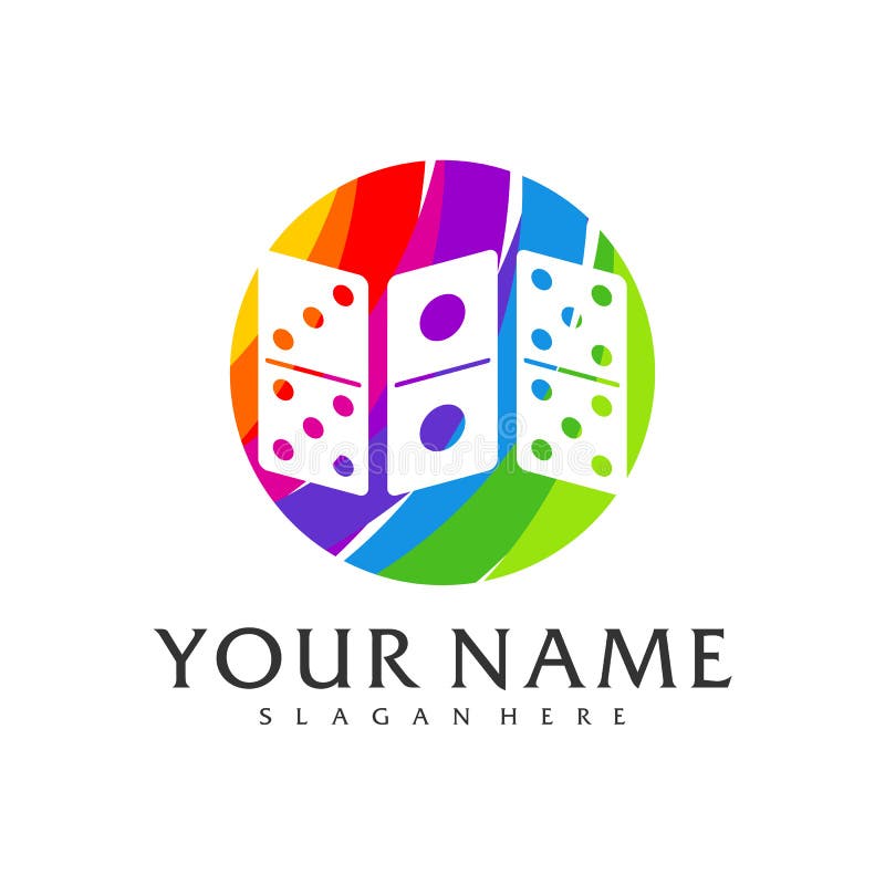 Colorful Domino Logo Vector Template, Creative Domino Logo Design ...