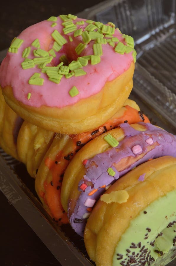 Colorful donut stock photo. Image of food, sweet, dessert - 53389538