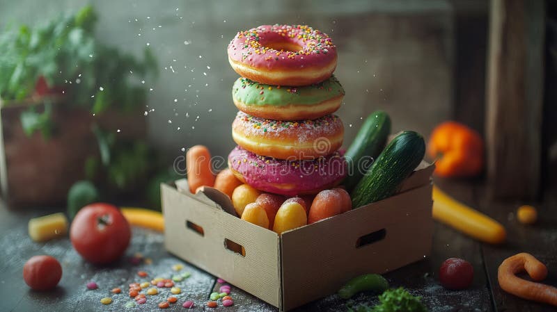 Colorful Donuts in a Box Reveal Hidden Vegetables As a Hilarious Prank ...