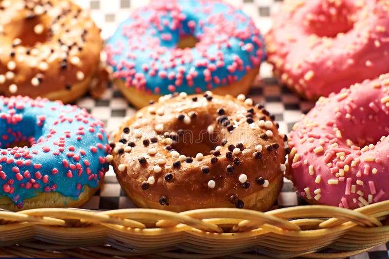 Colorful Donuts in Different Colors Stock Image - Image of brown ...