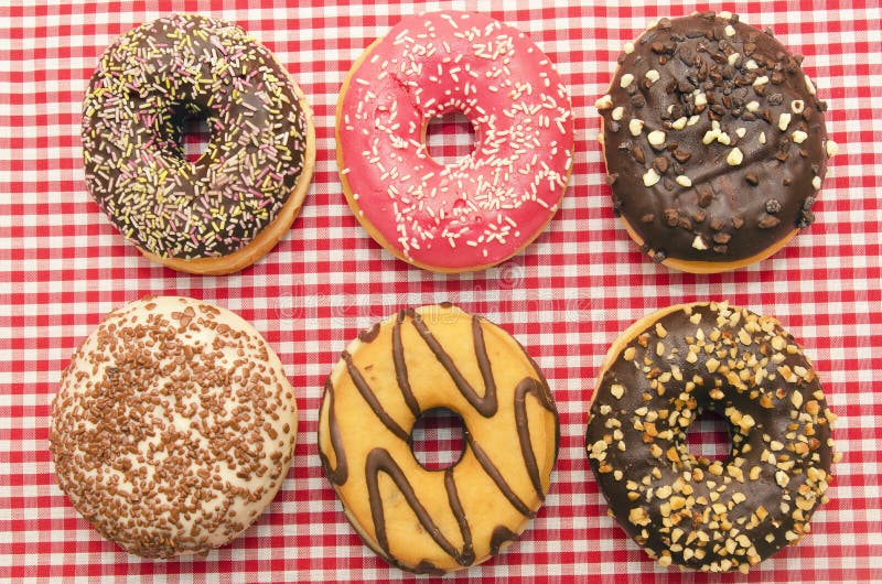 Colorful Donuts stock image. Image of filling, shavings - 35585029