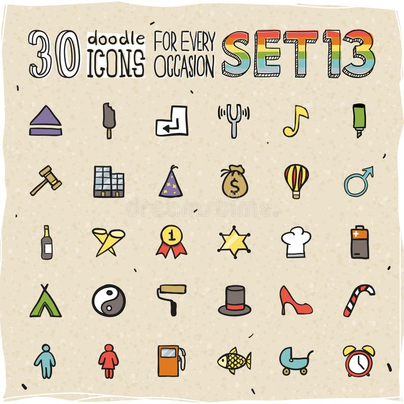 320 Doodle Icons Universal Set Stock Vector - Illustration of marker ...