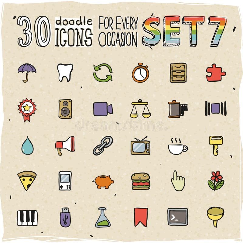 320 Doodle Icons Universal Set Stock Vector - Illustration of marker ...