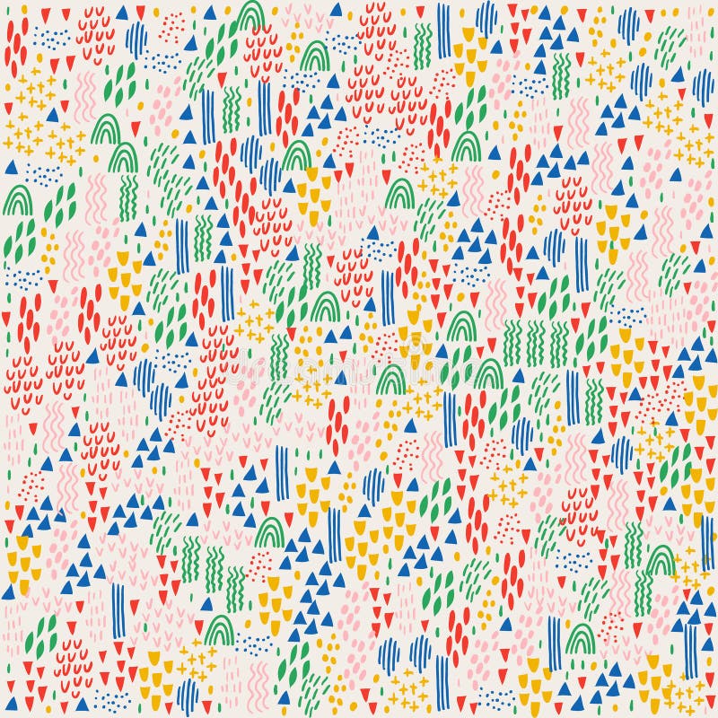 Colorful doodle pattern stock illustration. Illustration of noise ...