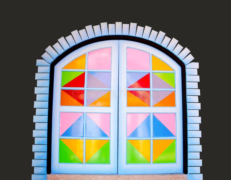 Colorful Door in Trending Color Palette with Generative AI Stock ...