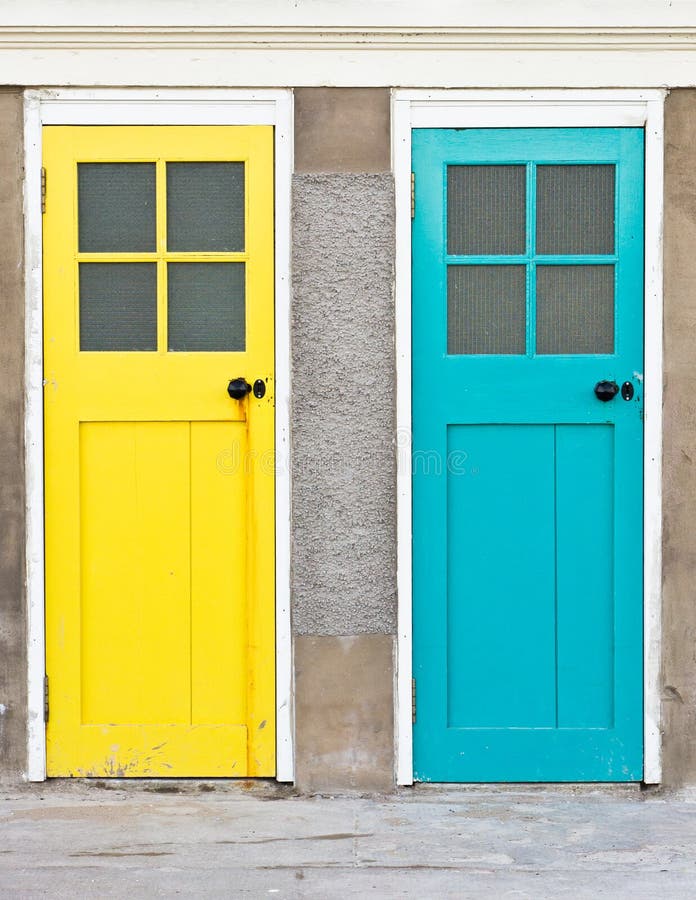 Colorful doors stock image. Image of nextdoor, fashioned - 45391931
