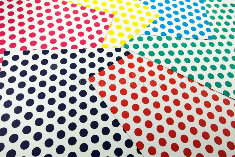 Colorful dot craft paper stock photo. Image of polkadot - 52673790