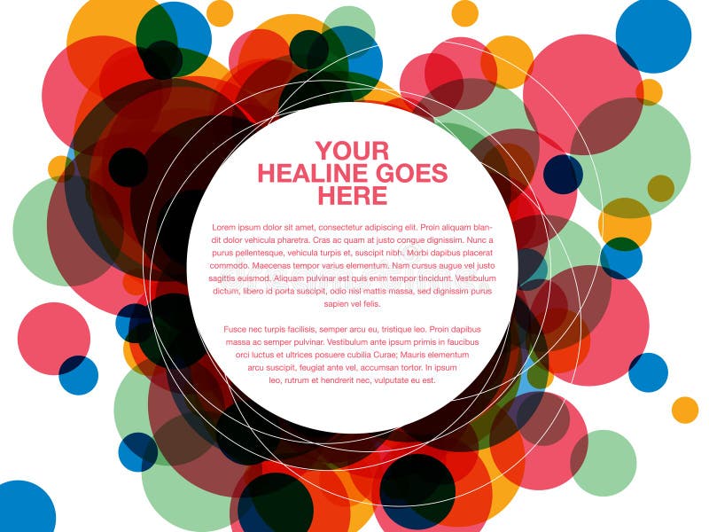 Colorful Dot Overlap Design Template Stock Vector - Illustration of ...