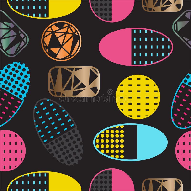 Colorful Dots Capsules Abstract Seamless Pattern Vector Stock Vector ...