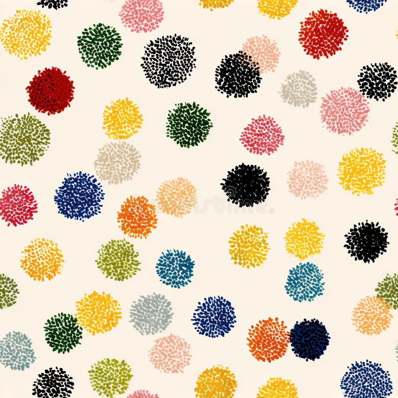 Colorful Dots on Cream Background for Creative and Modern Design Stock ...