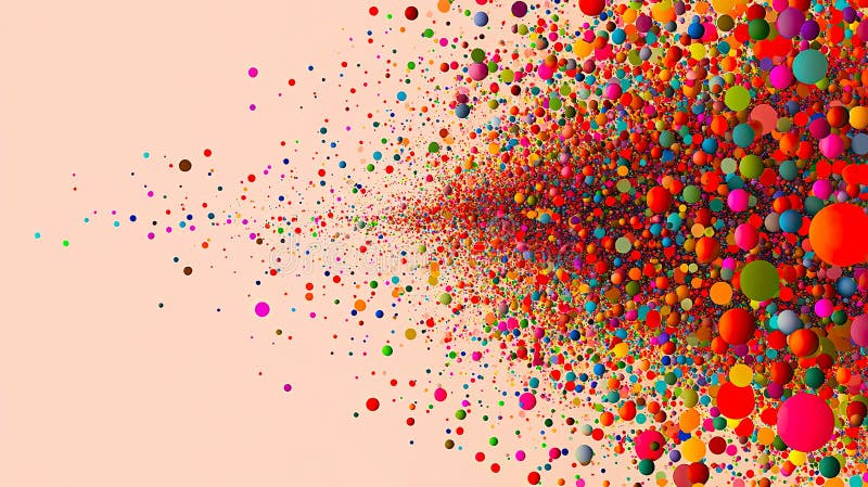 Colorful Dots Form a Vibrant Circle on a Soft Neutral Backdrop ...