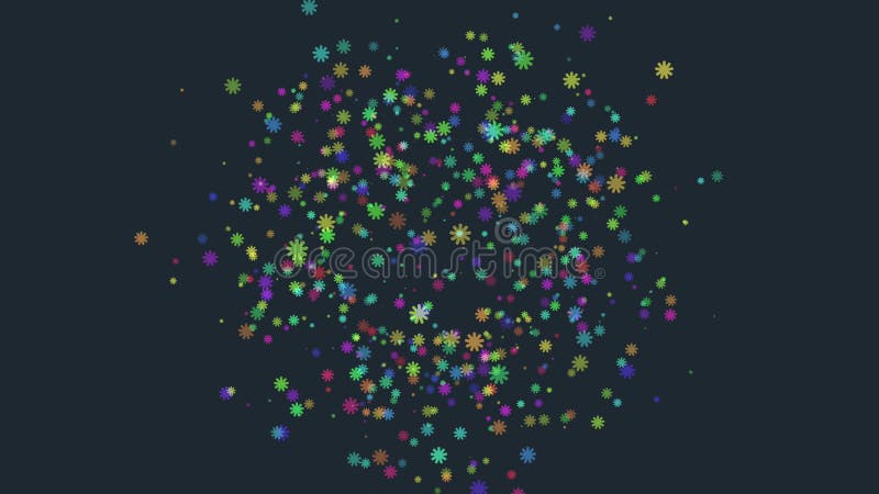 Vibrant Floating Dots Create Symmetrical Circular Pattern on Dark ...