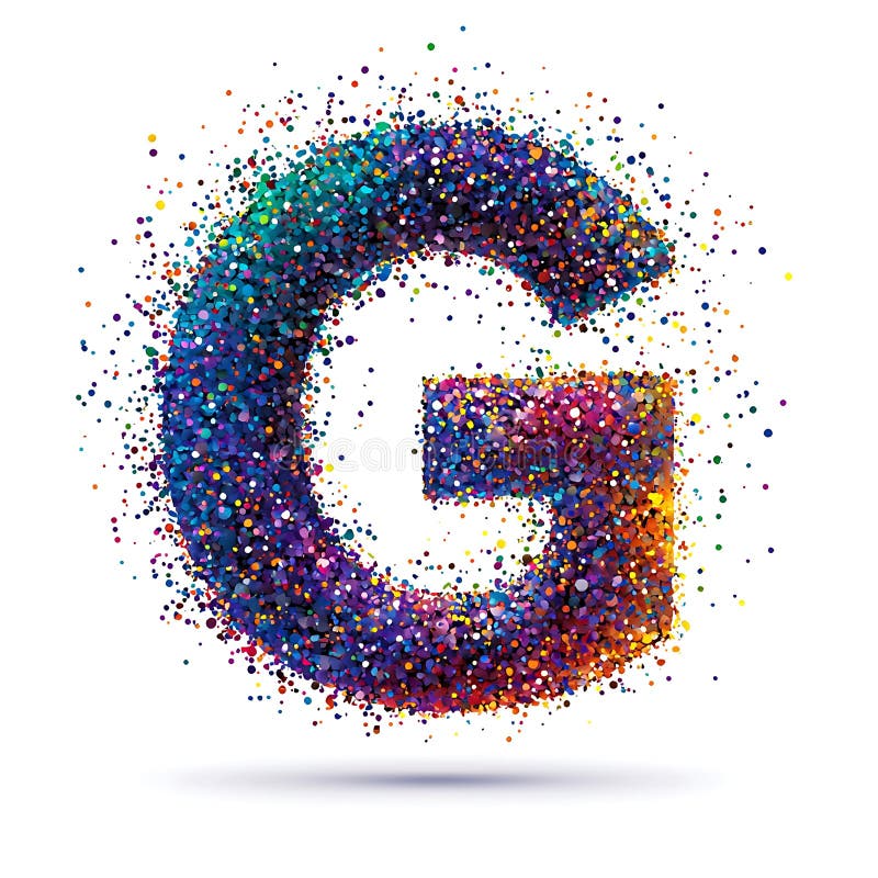 Colorful Dotted Letter G Abstract Alphabet Design Stock Illustration ...