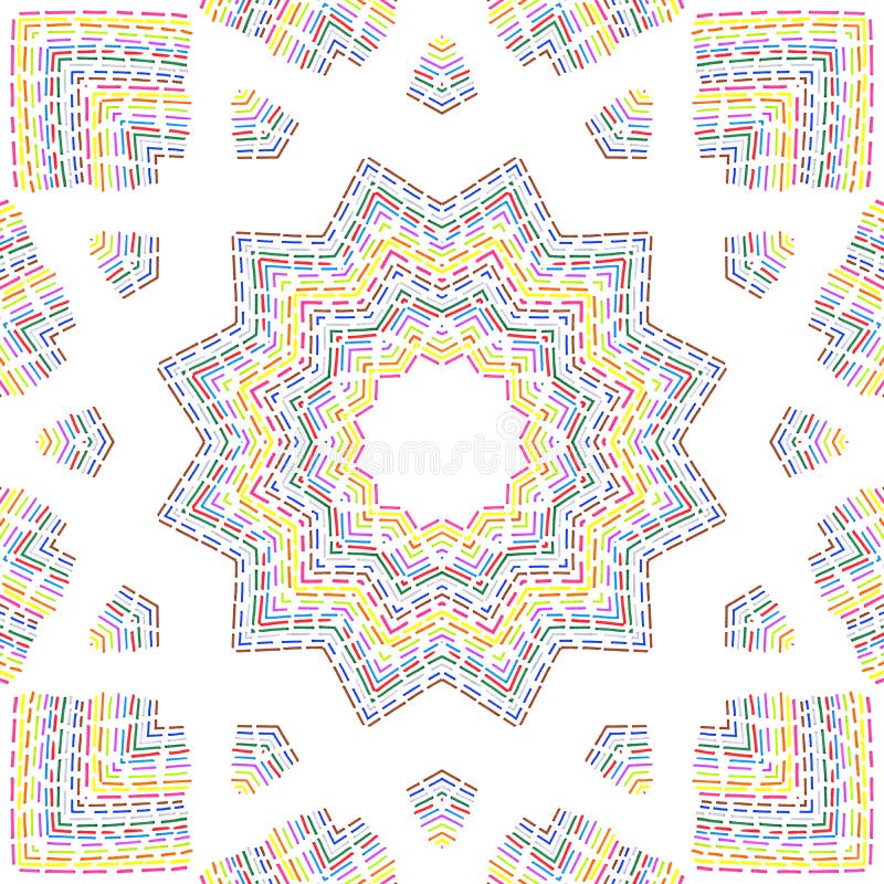 Colorful Dotted Line Pattern Stock Illustration - Illustration of ...