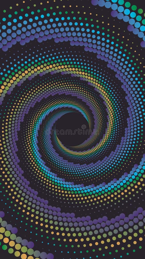 Dotted Spiral Vortex Circle Stock Illustrations 1 520 Dotted Spiral