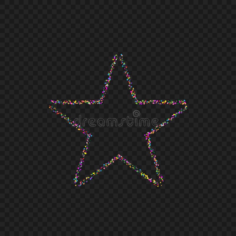 Colorful Dotted star shape stock vector. Illustration of pink - 105106909