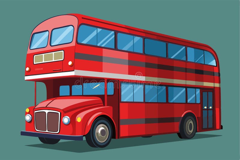 A Colorful Double Decker Bus Design Showcases Unique Customization ...