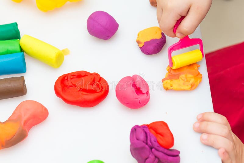 Colorful dough and tools stock image. Image of dough - 72431809