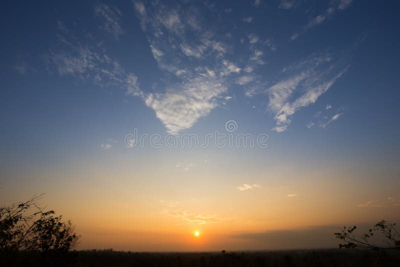Colorful Dramatic Sky with Cloud at Sunrise.Sky with Sun Background ...