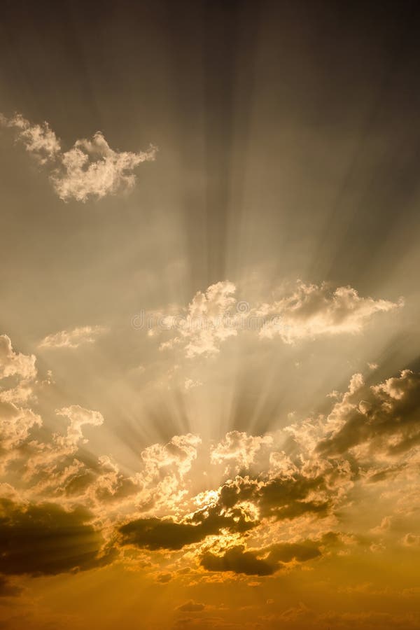 Colorful Dramatic Clouds in the Blue Sky, Natural, Nature, Background ...