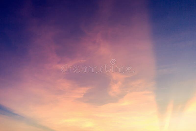 Colorful Dramatic Sky with Cloud at Sunset.Sky with Sun Background ...