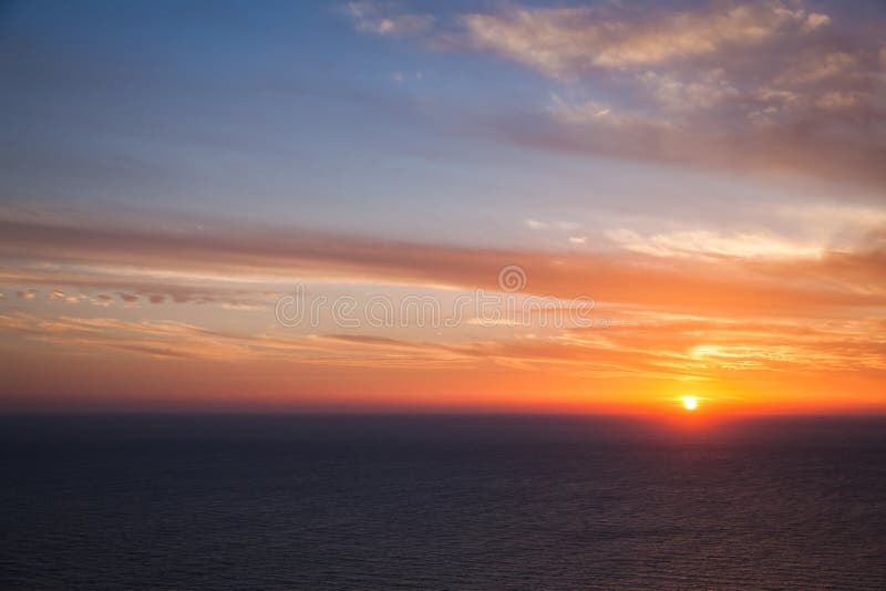 Colorful Dramatic Sky at Sunset. Zakynthos, Greece Stock Image - Image ...