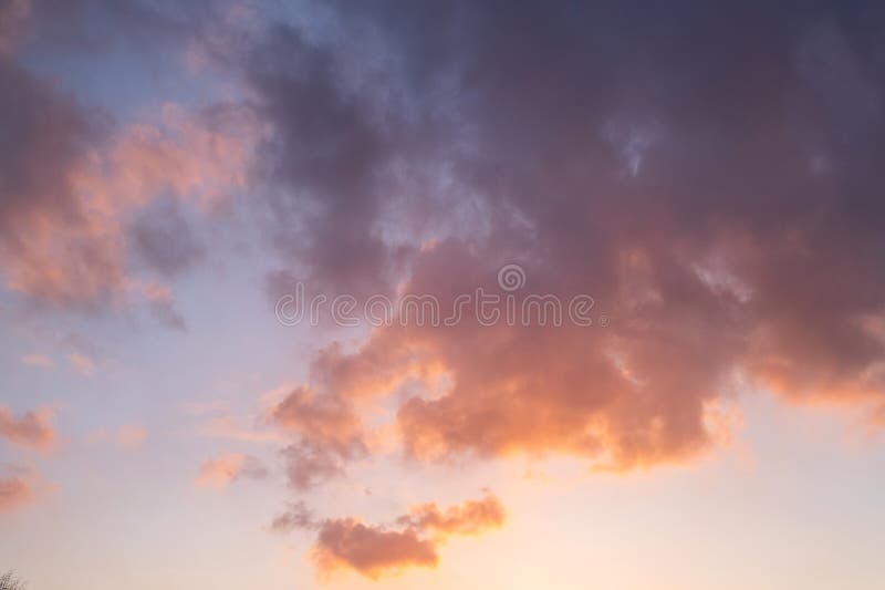 Colorful Dramatic Sunset Sky Background with Copy Space Area Stock ...