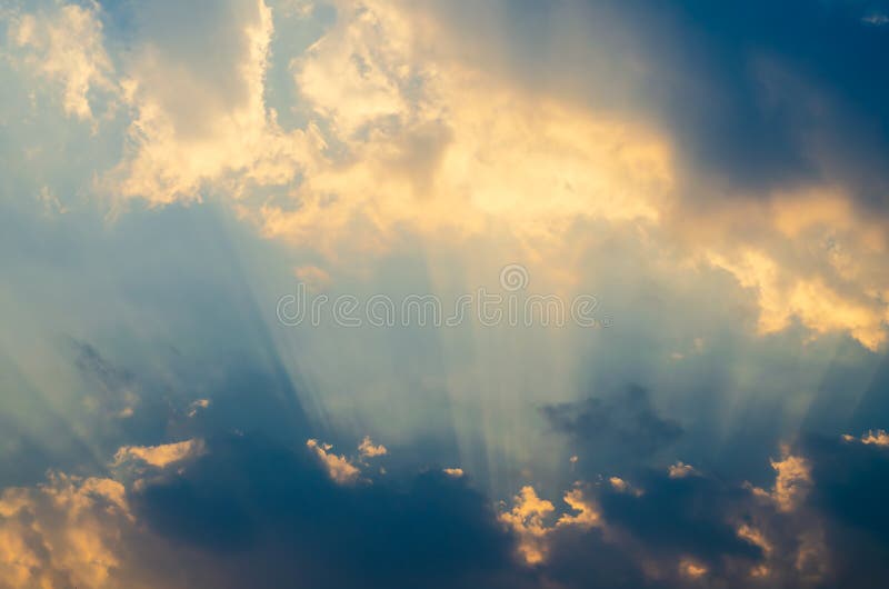 Colorful and Dramatic Sunset Sky Scene Stock Photo - Image of colorful ...