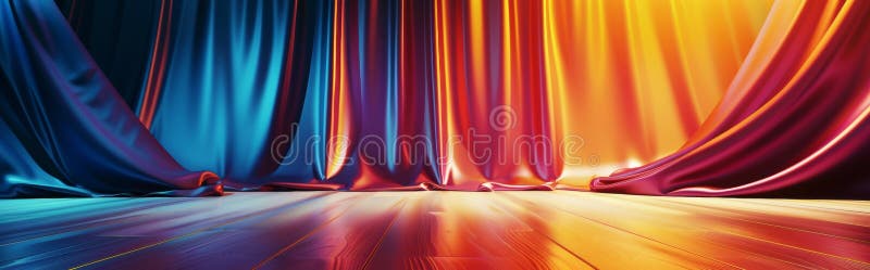 Colorful Draped Fabric with Soft Lighting Stock Photo - Image of ...