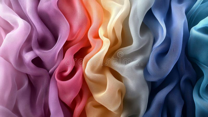 Colorful Draped Fabric Texture Background Stock Illustration ...