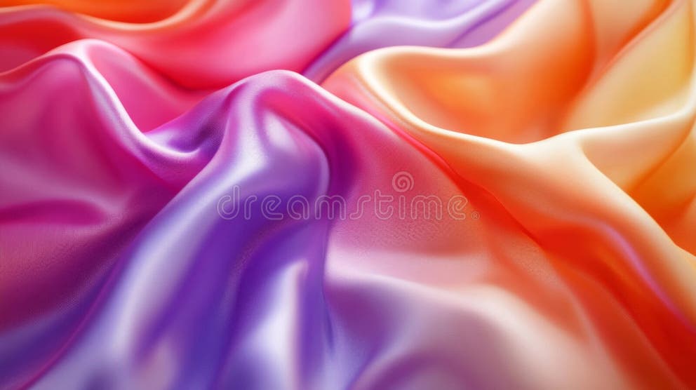 Colorful Draped Silk Fabric Texture Stock Illustration - Illustration ...