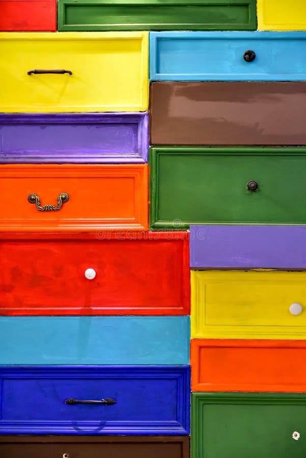 Colorful drawers stock photo. Image of purple, childhood - 58838694