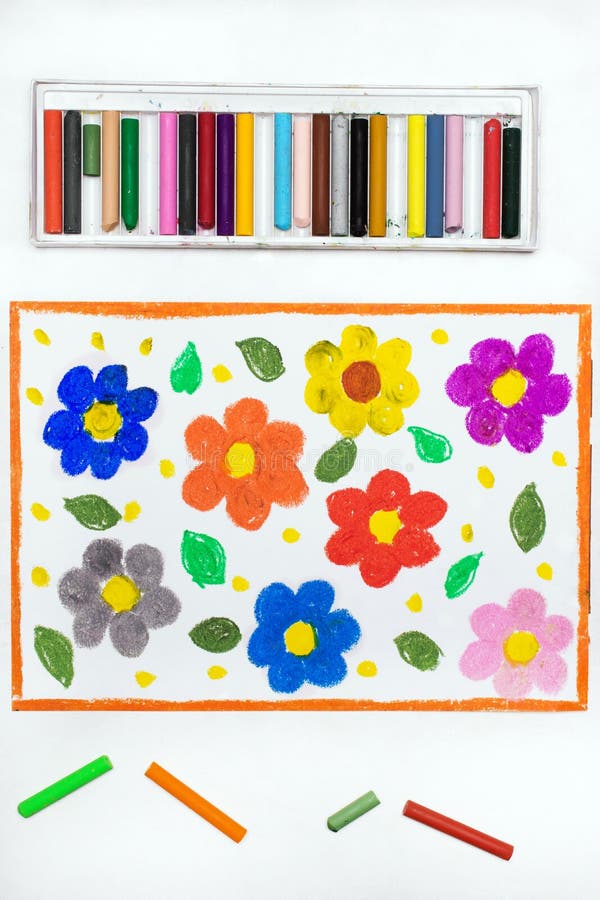 Drawing : Beautiful Spring Flowers Stock Image - Image of pattern ...
