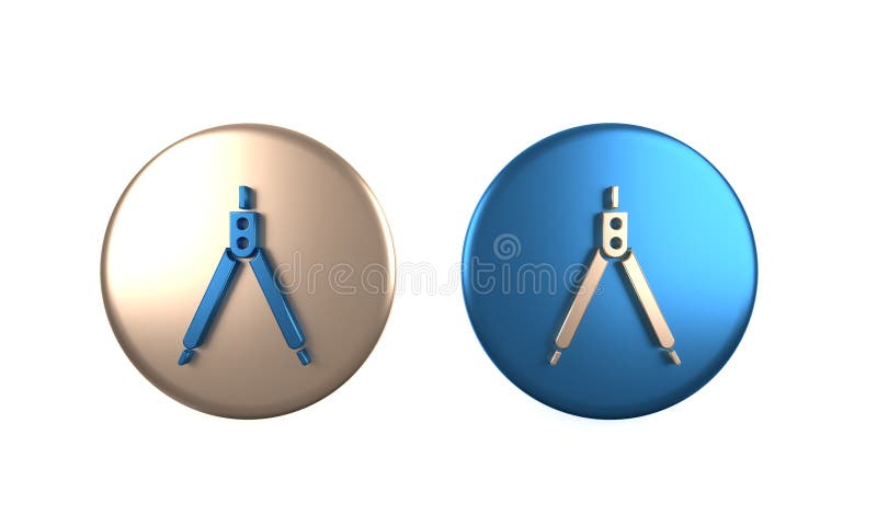 Colorful Drawing Compass Icon Isolated on White Background. Compasses ...
