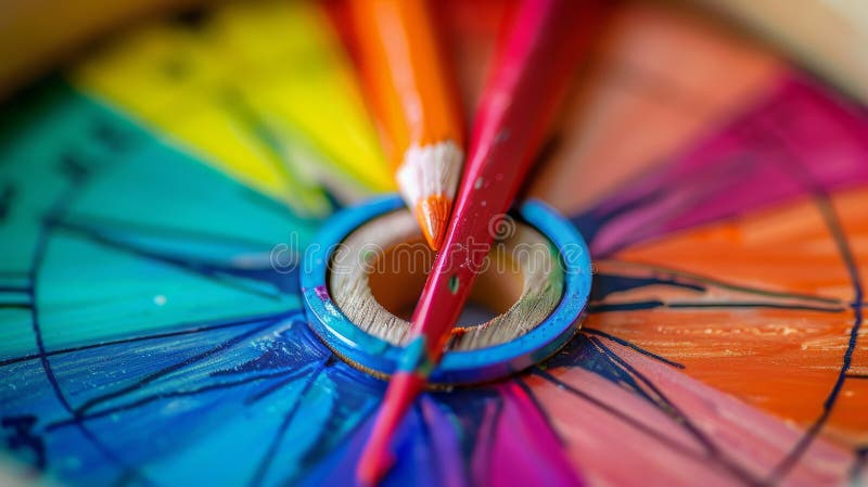 Colorful Drawing Compasses for Creative Expression Stock Illustration ...
