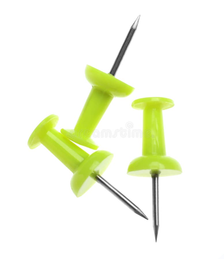 Colorful Drawing Pins Isolated. School Stationery Stock Image - Image ...