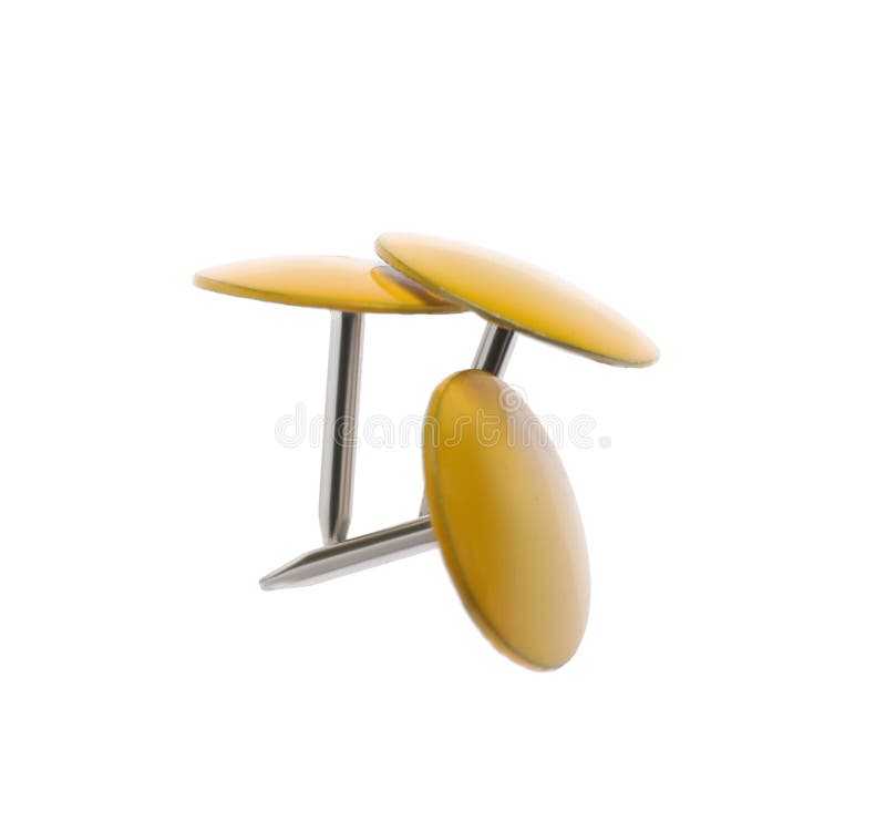 Colorful Drawing Pins Isolated. School Stationery Stock Photo - Image ...