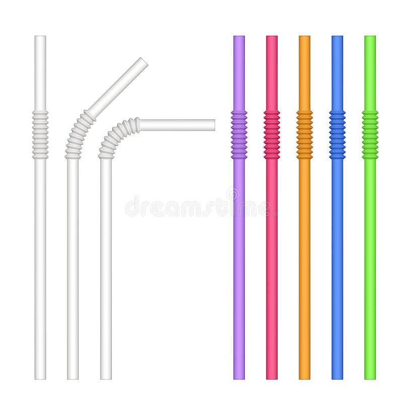 Vector set of straw stock vector. Illustration of draw - 120420718
