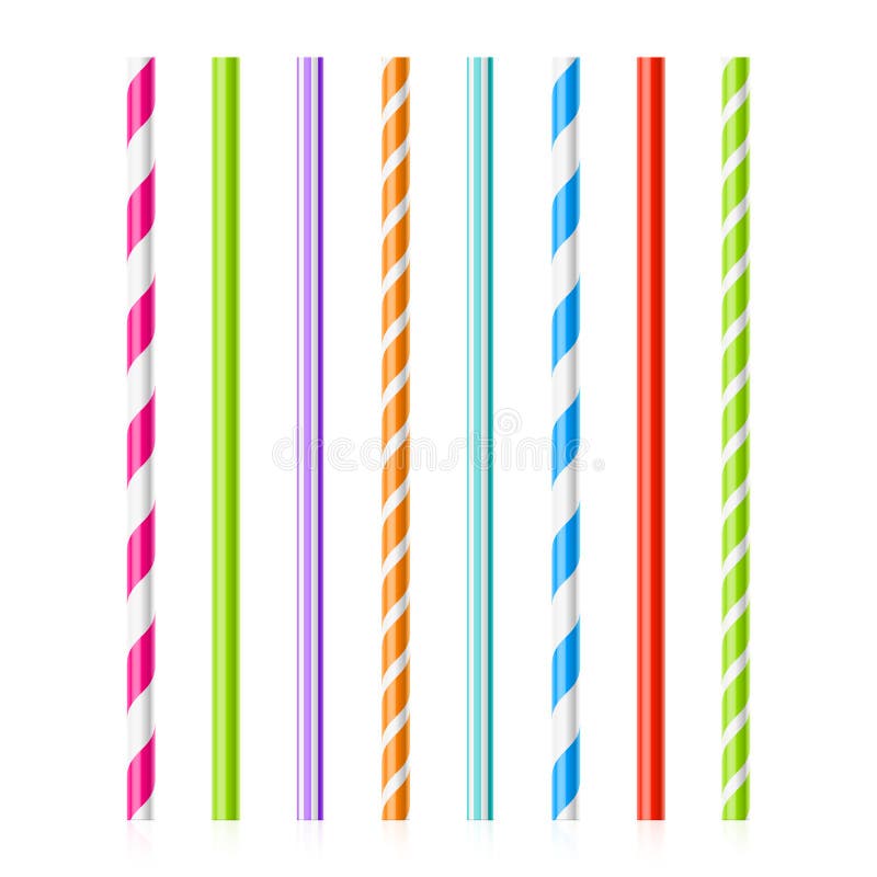 Colorful drinking straws stock vector. Illustration of green - 46794013