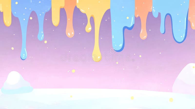A Colorful, Dripping Paint Effect with a Soft Gradient Background ...